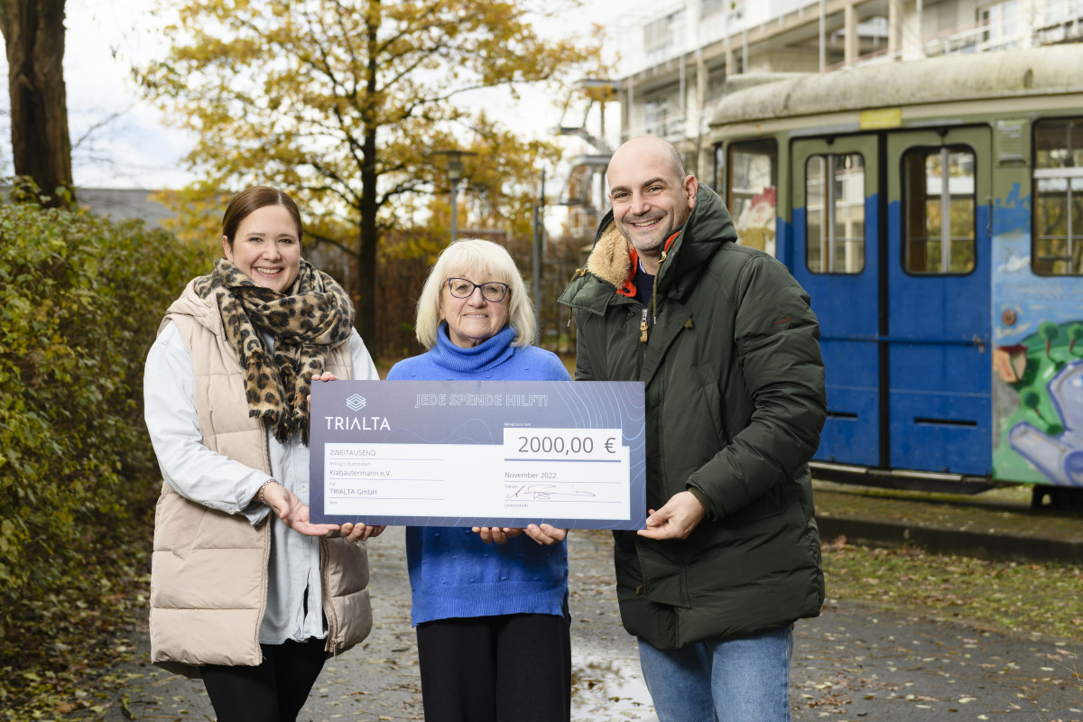 Das Menschliche im Blick: Trialta spendet 2000 Euro an den ...